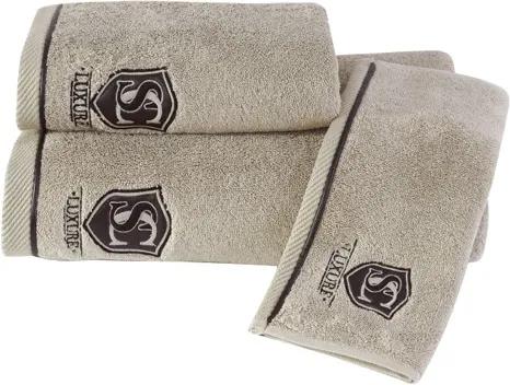 Dárkové balení ručníků a osušky LUXURY, 3 ks - Béžová, Soft Cotton