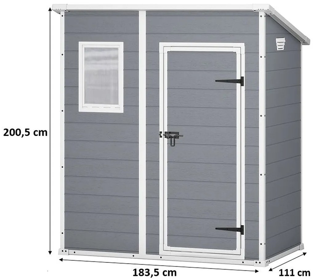 KETER MANOR PENT 6 x 4 zahradní domek, 183,5 x 111 x 200,5 cm 17199514