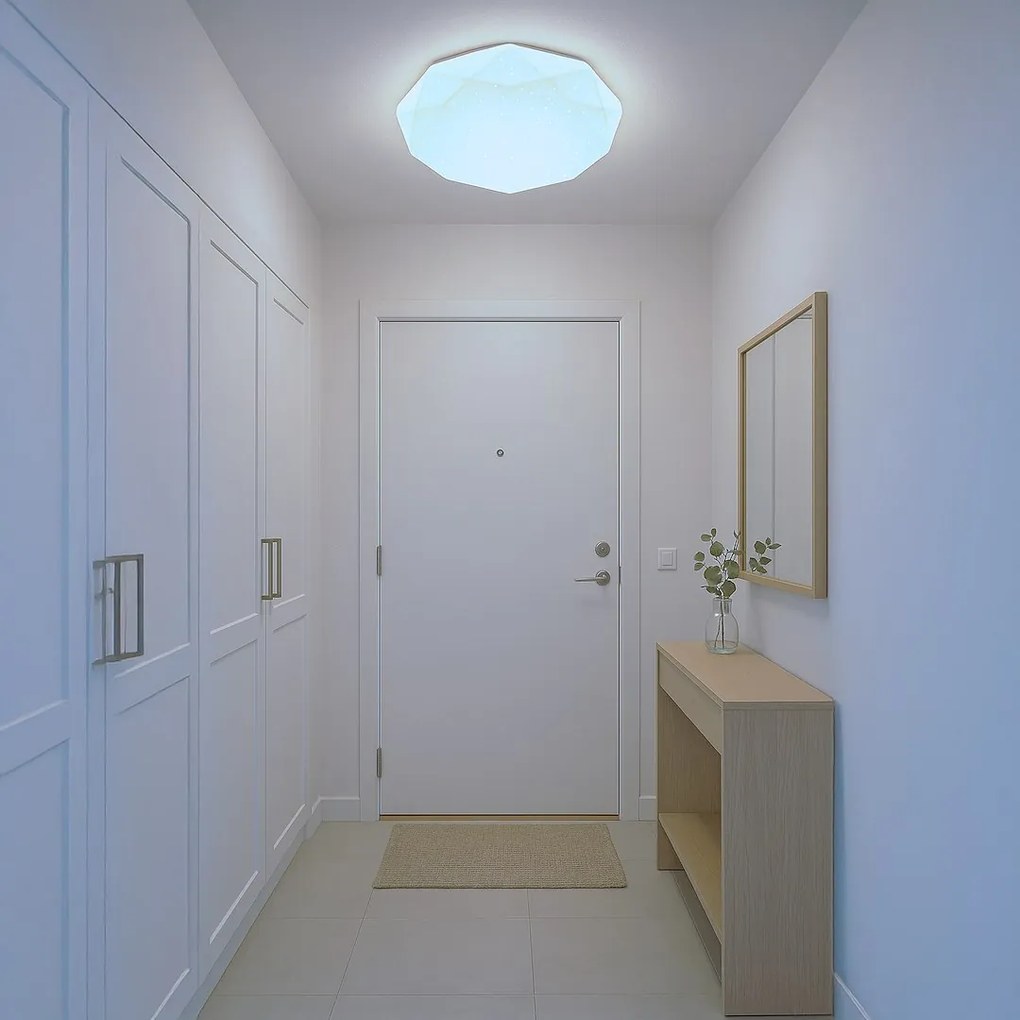 Stropní LED svítidlo Hex, 1x LED 72w, 3000-6000k, (fi 50 cm), w, s ovladačem