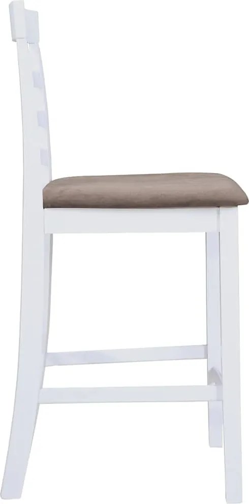 Barové židle 2 ks bílé textil 241702