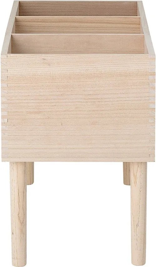 Knihovna z masivu pavlovnie ve světle přírodní barvě 91x50x35 cm Douve – Bloomingville