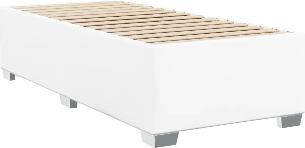 Rám postele bílá 100 x 200 cm umělá kůže 3284545
