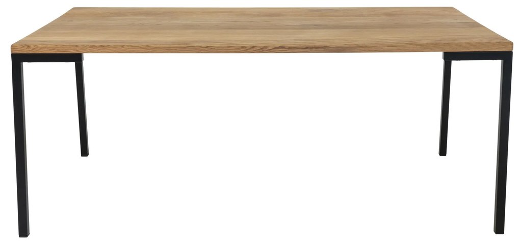 Konferenční stolek Lagarte z dubového dřeva přírodní/černá, 110x60 cm