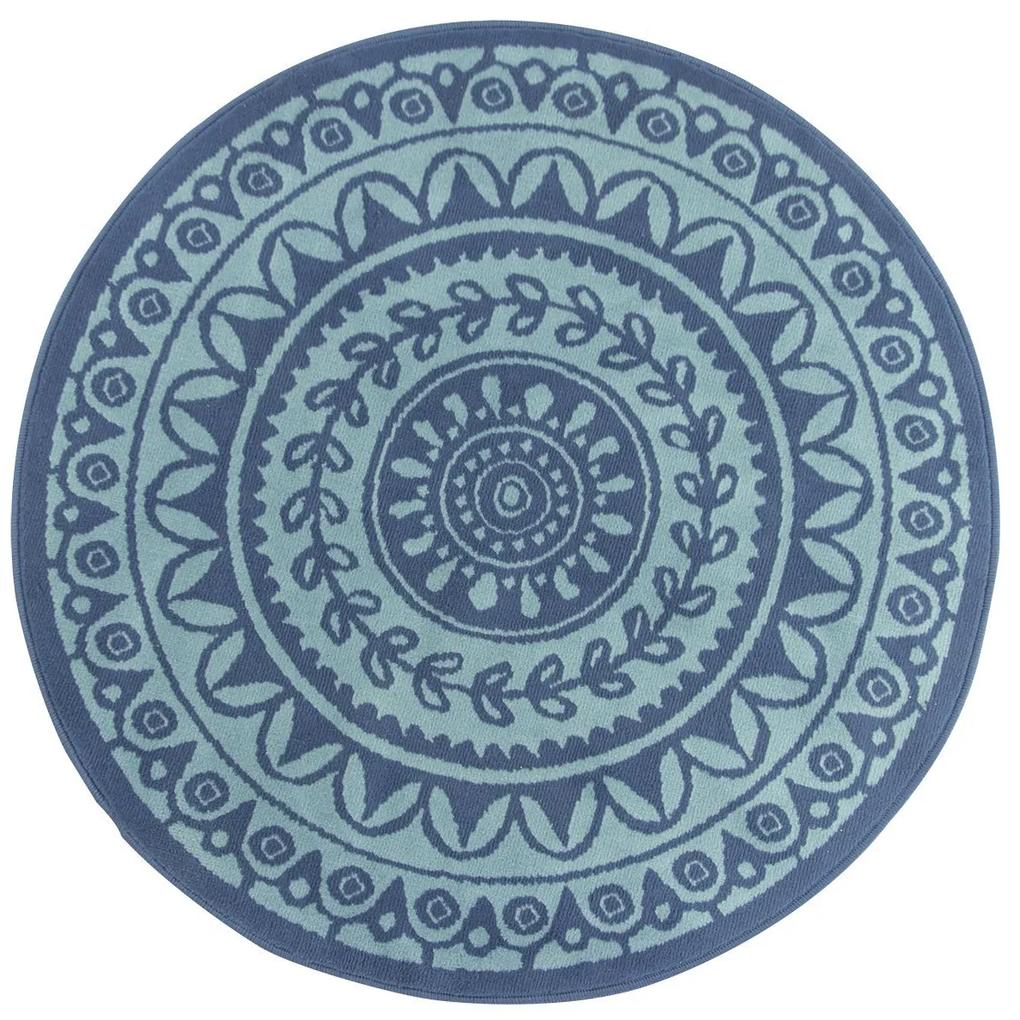 Kulatý koberec LUNA 503786/94955 modrý Rozměr: průměr 200 cm