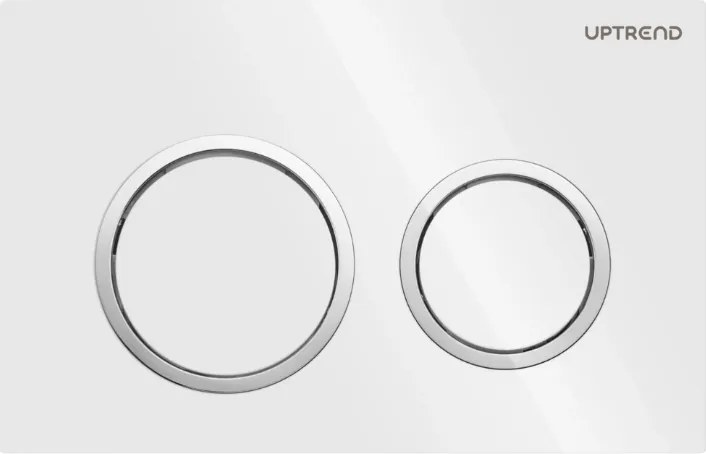 UPTrend Ovládací tlačítko pro WC podomítkové moduly YOSEMITE SHINY WHITE UP006, bílá lesk