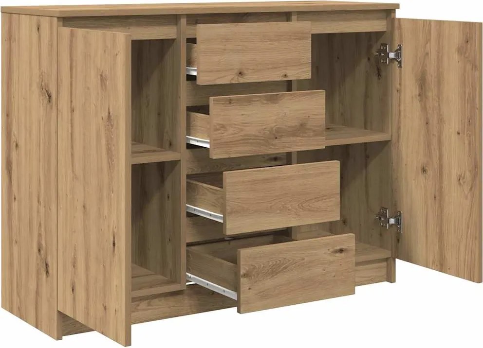 Příborník se zásuvkami Artisan Dub kompozitní dřevo 3328452