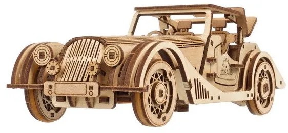 Ugears 3D dřevěné mechanické puzzle Sportovní auto Rapid Mouse