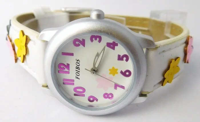 Foibos Dětské dívčí bílé hodinky Foibos 1055 pro malé děvčata