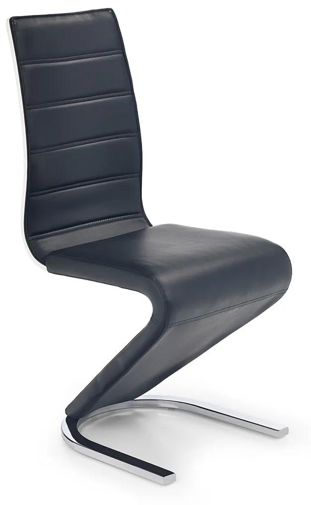 Židle K194 chrom, černá ekokůže
