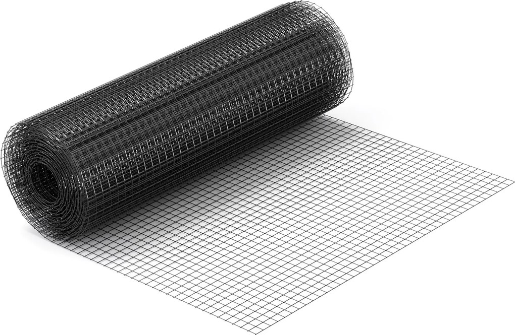Pletivo pro chov zvířat Wiltec – 50 cm, 10 m, 0,9 mm, černá (62498)