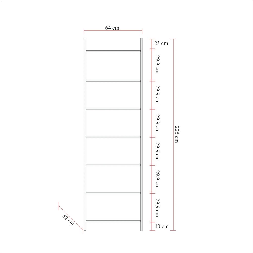 Kalune design Otevřená šatní skříň s šuplíky DYNAMIC 225x192 cm