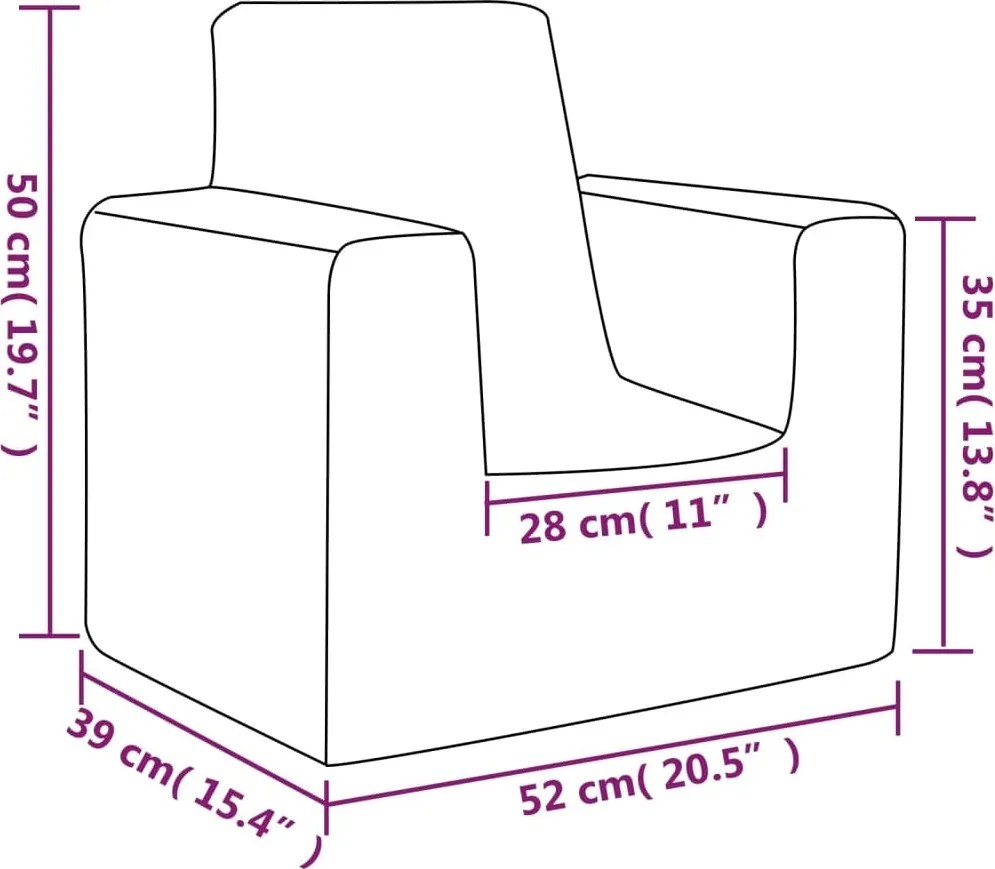 vidaXL Dětská pohovka měkký plyš [341834] Barva: antracitová