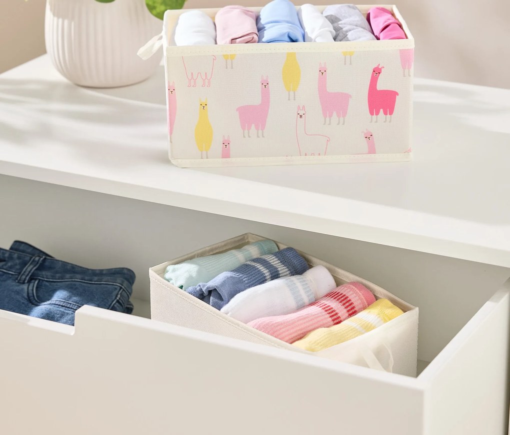 Tchibo - Úložné boxy do zásuvky - barva: béžová