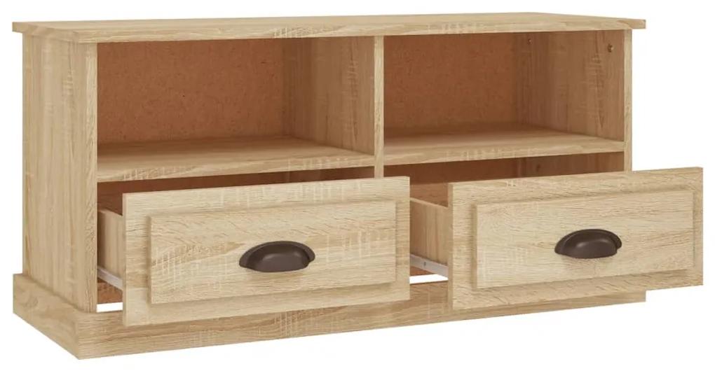 TV skříňka dub sonoma 93 x 35,5 x 45 cm kompozitní dřevo - Default Title