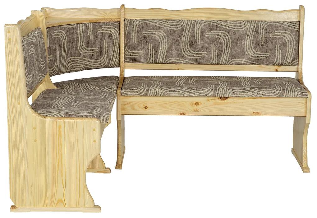 Drewmax NR111 dřevěná rohová lavice masiv borovice
