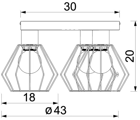 Bodové svítidlo LETI 3xE27/15W/230V černá