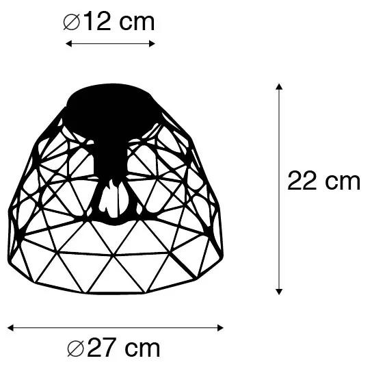 Moderní stropní svítidlo černé 27 cm - Jaap