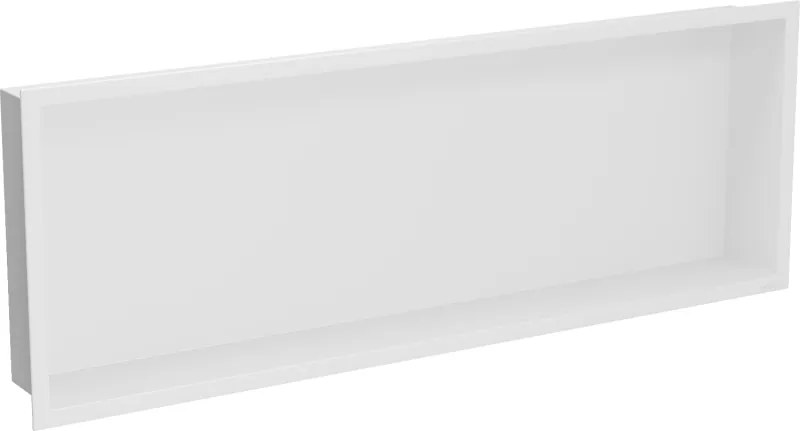 Mexen X-Wall-R, polička na zapuštění na obklad s límcem 90 x 30 cm, bílá, 1920903010