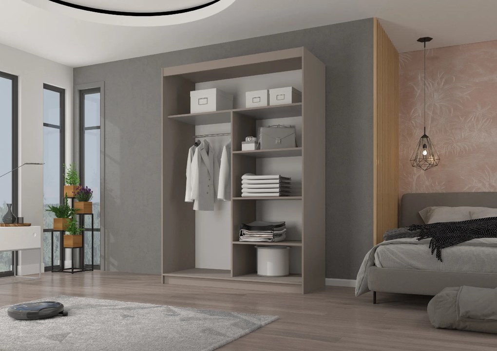ADRK Furniture Posuvná skříň se zrcadlem ESTI 150 SW-ESI-150-K