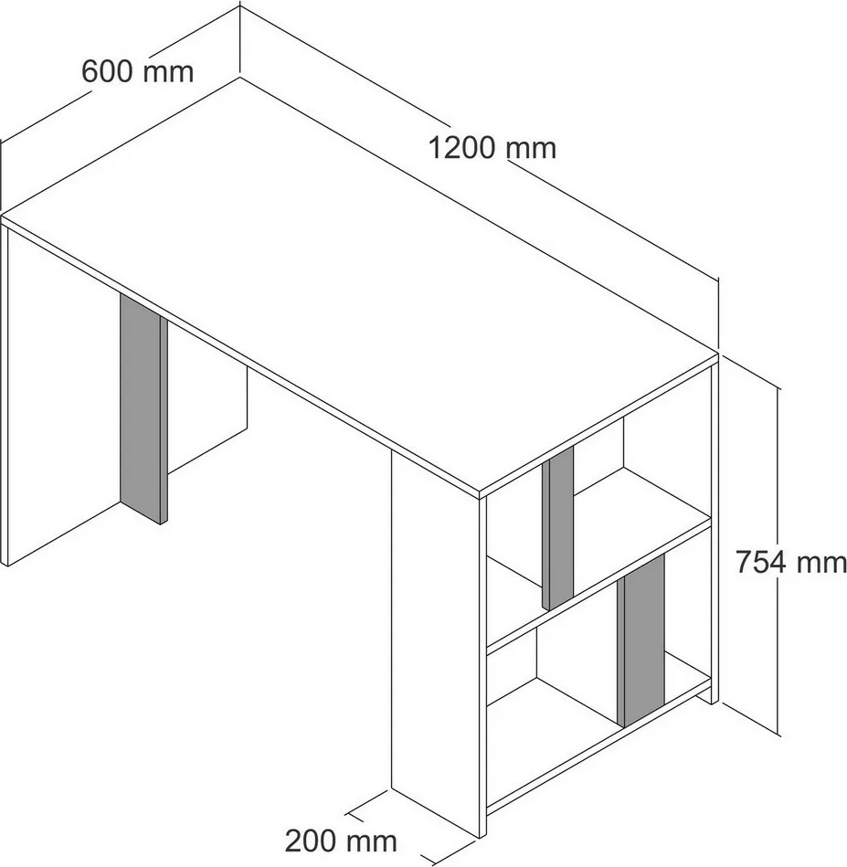 Pracovní stůl Lima Walnut