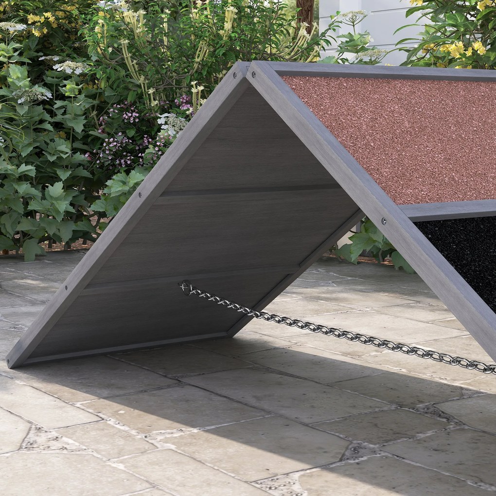 PawHut Rampa pro psí sporty, vybavení pro psí sporty, rám ve tvaru písmene A, protiskluzový povrch, 173 x 59 x 66 cm, šedá barva