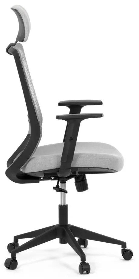 Kancelářská ergonomická židle SENA — síť / látka, černá / šedá
