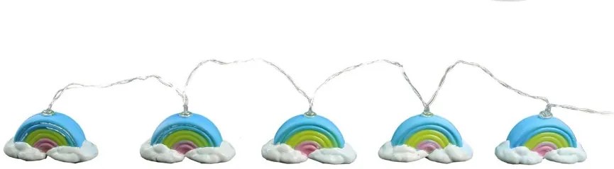 LED světelný řetěz RAINBOW 165cm, 10 žárovek