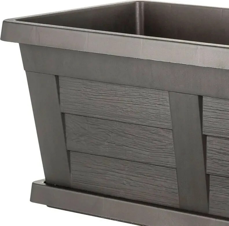 Bama Zahradní velkoobjemový truhlík Legno antracit, 60 x 30 x 25 cm, 60 cm