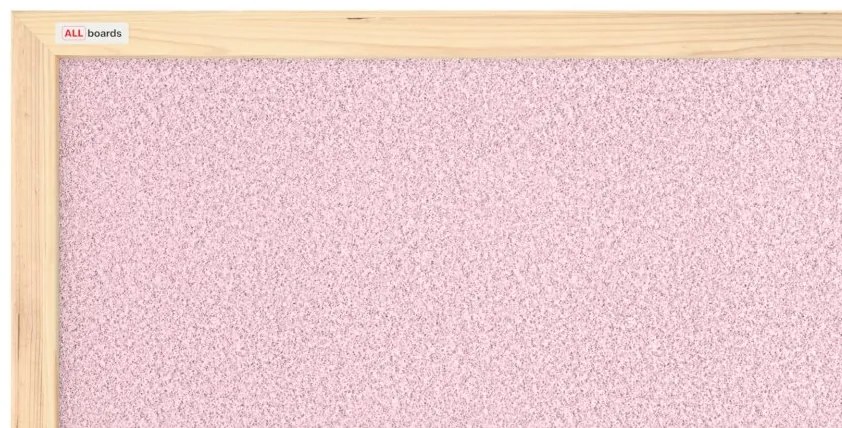Allboards, korková tabule v dřevěném rámu 60x40 cm- PINK,TKPINK64D