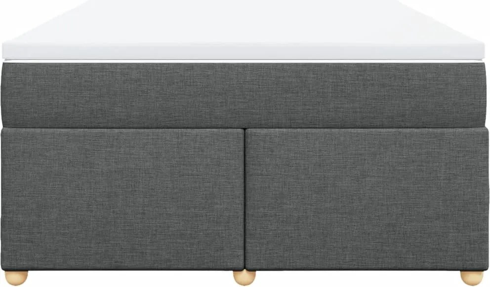 Box spring postel s matrací tmavě šedý 140 x 190 cm textil 3285374