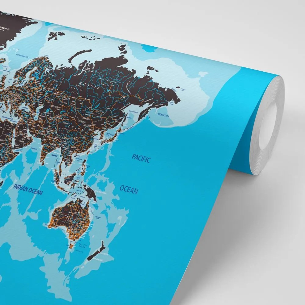 Tapeta moderní mapa světa