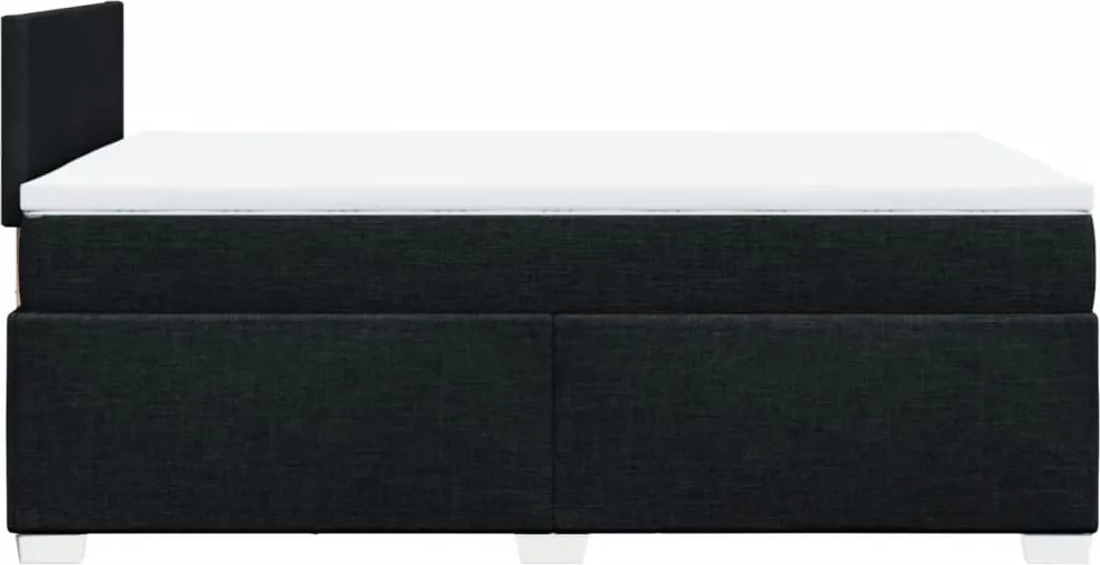 Box spring postel s matrací černá 120x190 cm textil 3285822