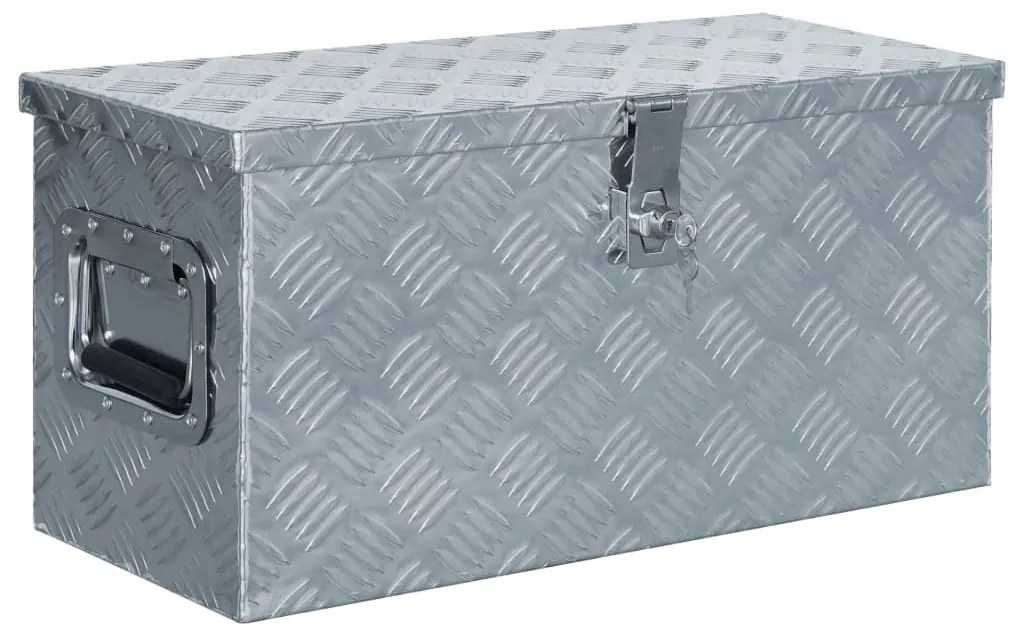 Hliníkový box 61,5 x 26,5 x 30 cm stříbrný 142936