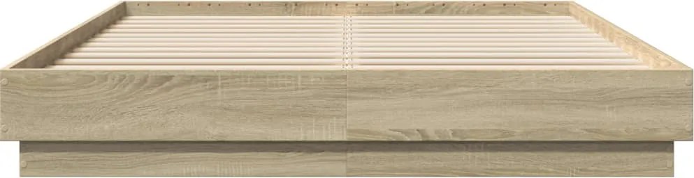 Rám postele s LED osvětlením dub sonoma 120 x 200 cm 3209802