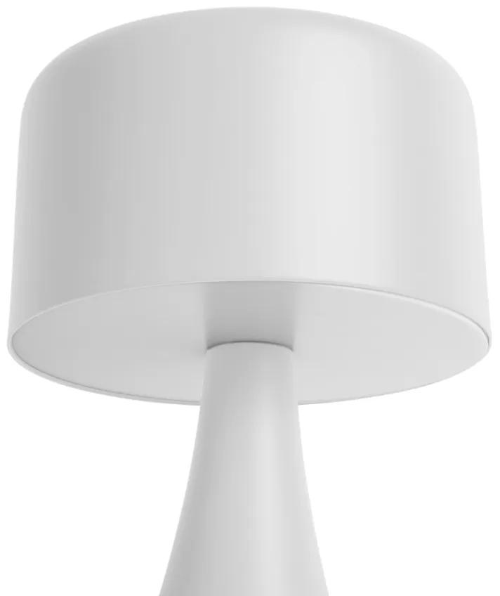 Time for home Bílá kovová stolní LED lampa Reno