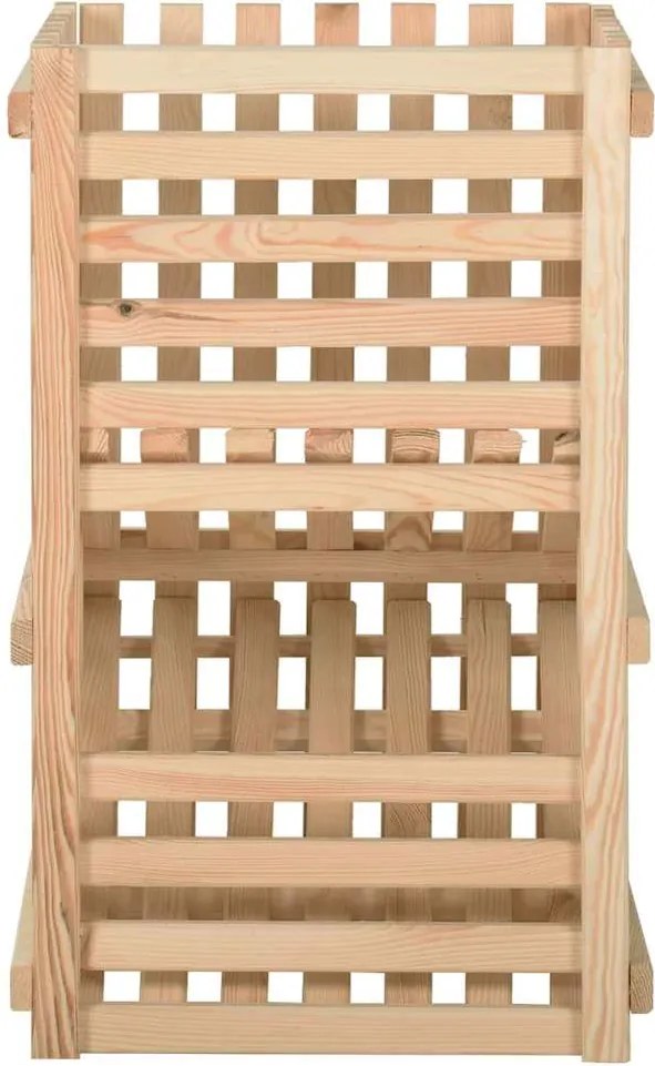Bedna na brambory 50 x 50 x 80 cm masivní borové dřevo 327329