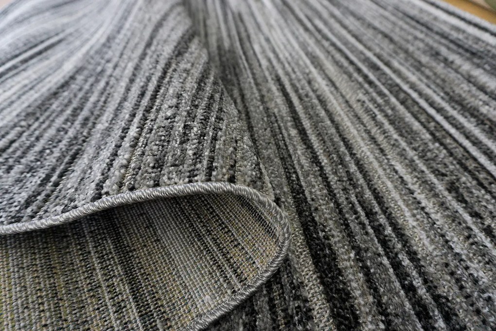 BE Koberec Lagos 1265 GREY - šedý černý obdélníkový Rozměr: 120x180 cm
