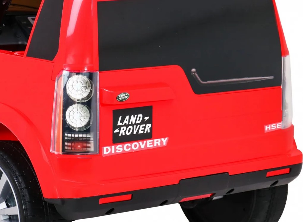 Ramiz Land Rover Discovery elektrické auto pro děti červené SUV + dálkové ovládání