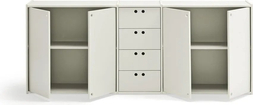 Krémová komoda 197x80x40 cm Wally – Teulat