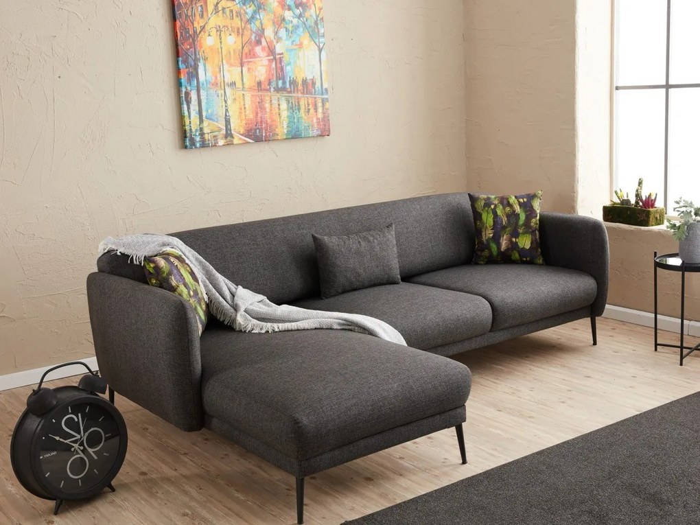 Hanah Home Rohová pohovka VENUS antracitová levá 825BLC2763
