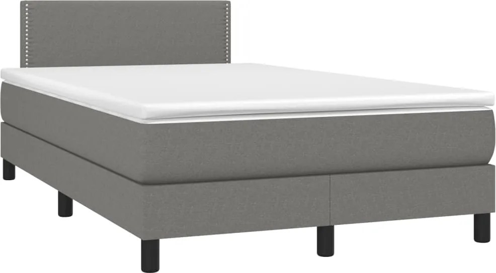 Box spring postel s matrací tmavě šedá 120x190 cm textil 3269717