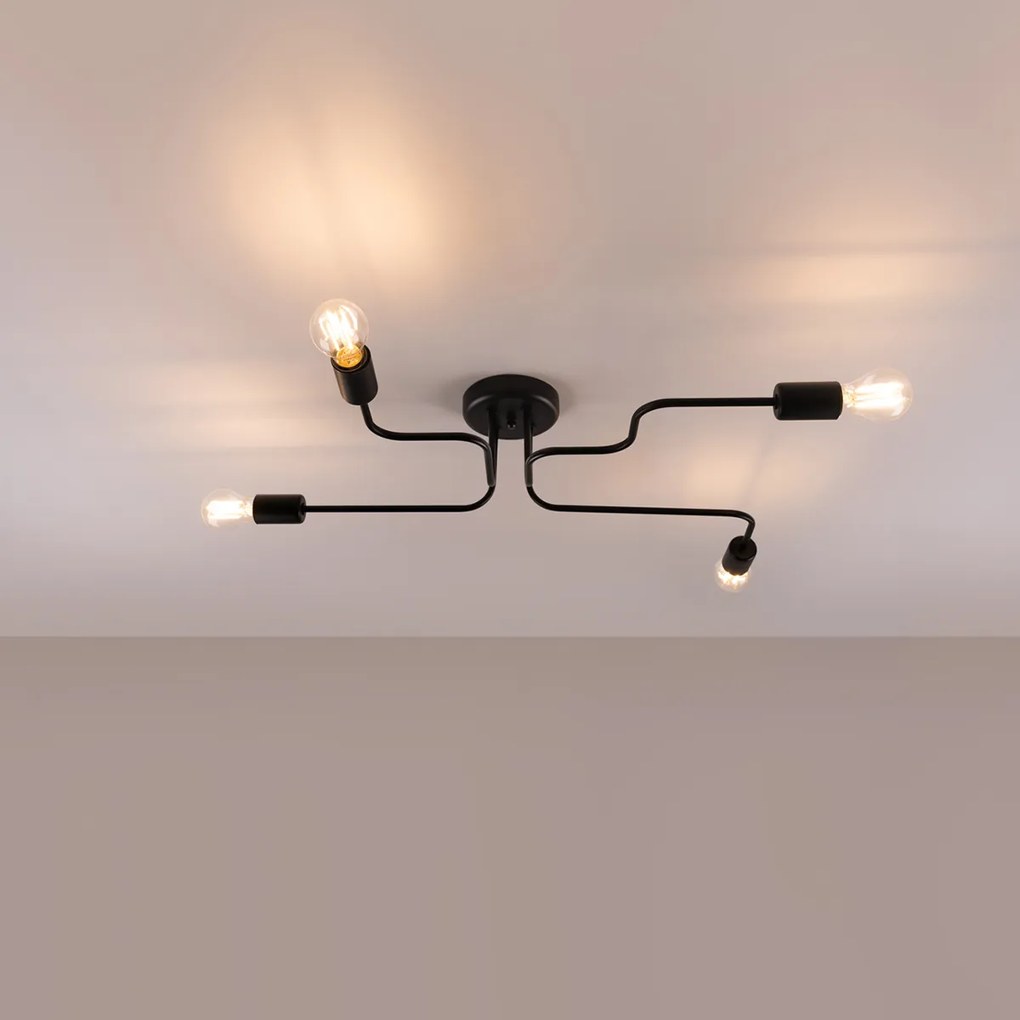 Sollux Lighting Lustr VECTOR 4 černý