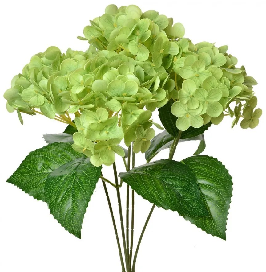 Zelená umělá květina hortenzie Hydrangea - 23*23*45 cm