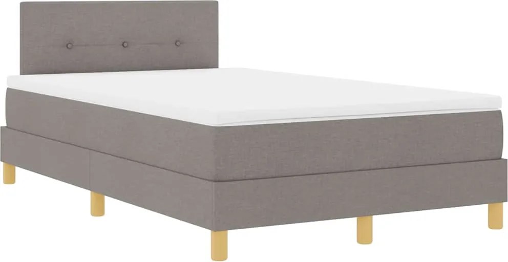 Postel s boxspringem s polštářem Taupe 120 x 190 cm textil 3338906