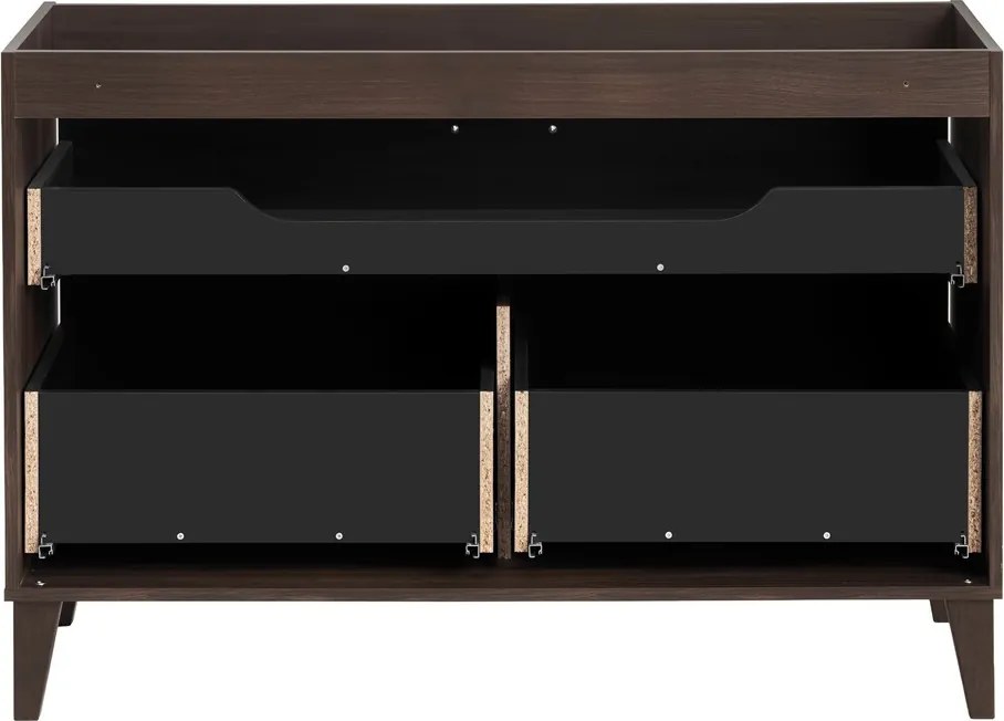 Koupelnová sestava Dorothy River se skříňkami, deskou a umyvadly 120 cm dub ristretto