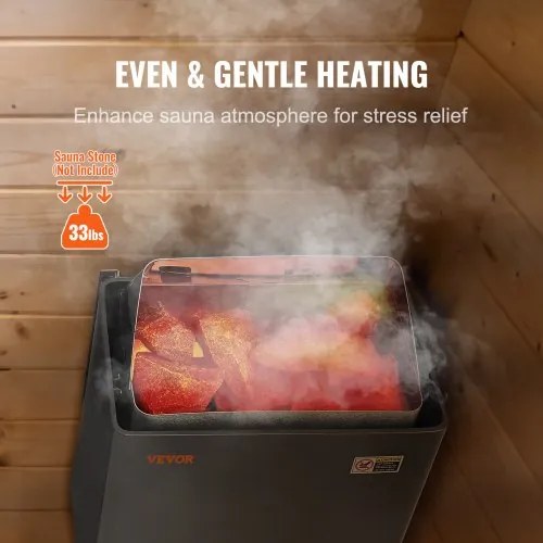 6 kW elektrický saunový topný kamna Digitální ovladač pro domácí lázně 5-9 m³