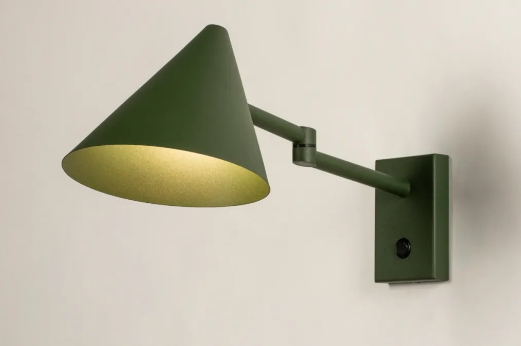 Nástěnné designové svítidlo s vypínačem Florentia Green