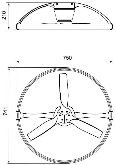 Mantra Nepal Mini, stropní svítidlo s ventilátorem a dálkovým ovladačem, LED 55W 2700K-5000K, dřevo/bílá, průměr 75cm