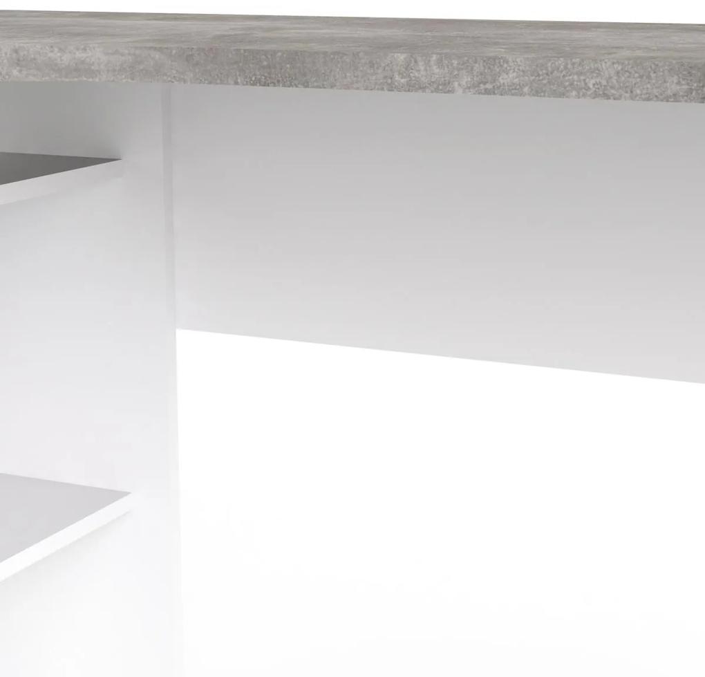 NEW:Psací stůl Obelix 118 bílá/beton