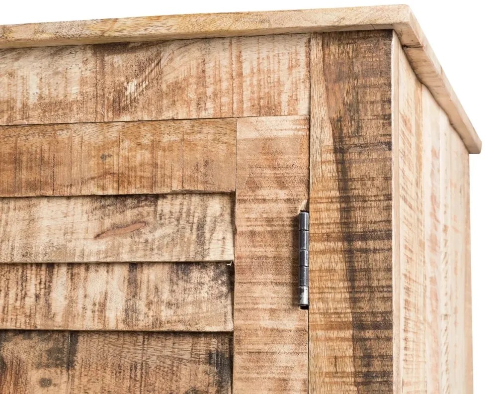 furniture-nabytek.cz - Masivní šatní skříň Carino z mangového dřeva, lakovaná, přírodní barva – 90×60×180 cm